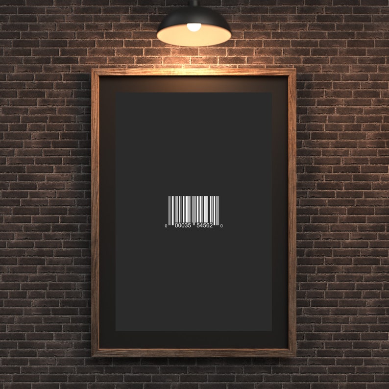 Barcode Wall Art, Wall Decor, Black and White, Y2K, Minimalist, Pop Art ...