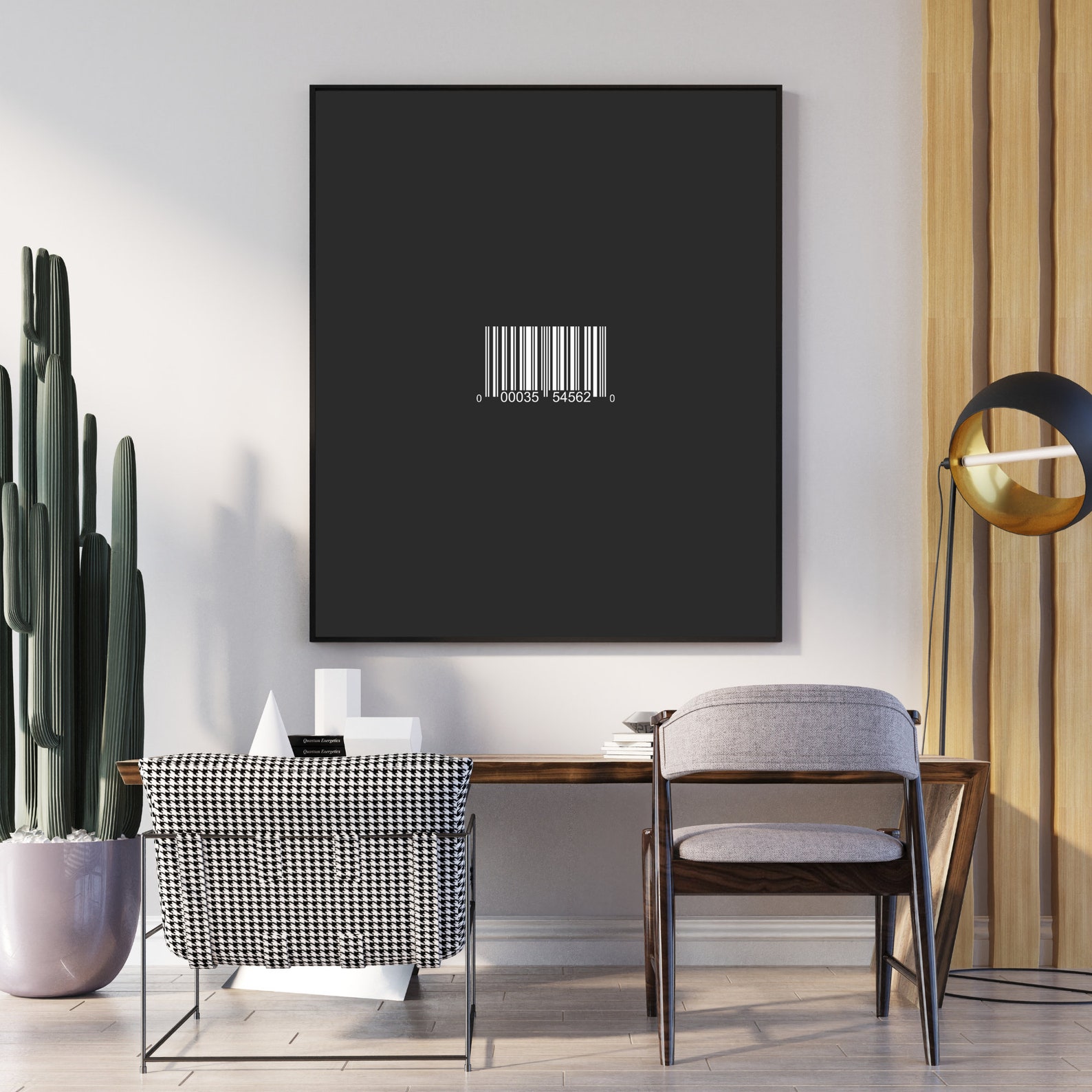 Barcode Wall Art, Wall Decor, Black and White, Y2K, Minimalist, Pop Art ...
