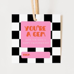 Kids Valentines Tag, Printable Classroom Vday Gift, DIY Valentines ...