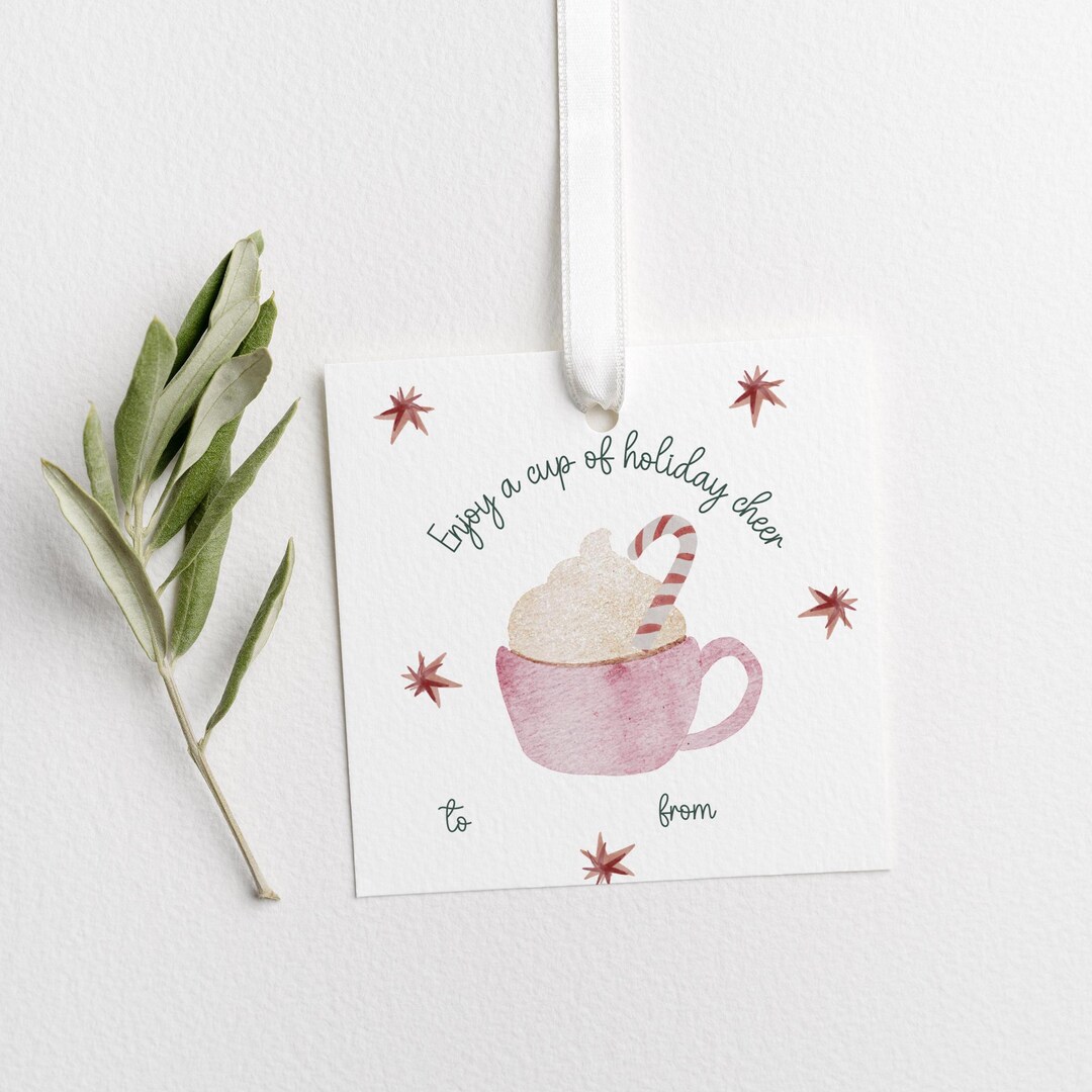Printable Christmas Gift Tag | A Cup of Cheer Tag | Coco Gift Basket ...