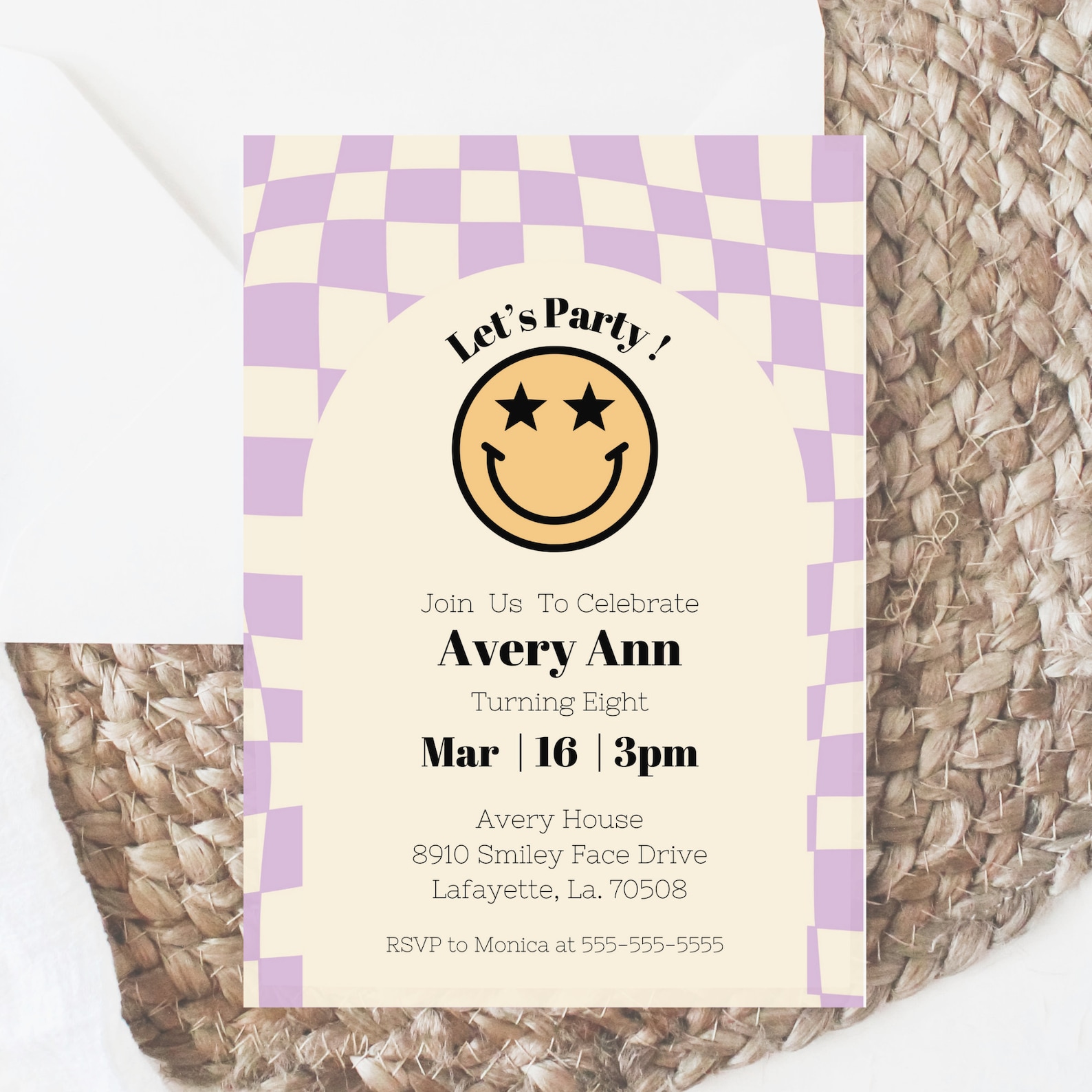 Editable Smiley Face Invite, Smiley Face Birthday, Emoji Invitation ...