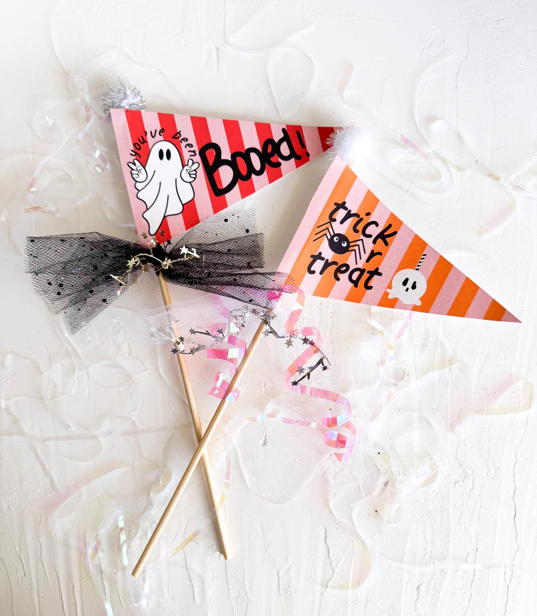 Boo Basket Printable Flags | Halloween Pennant Flag | You've Been Booed ...