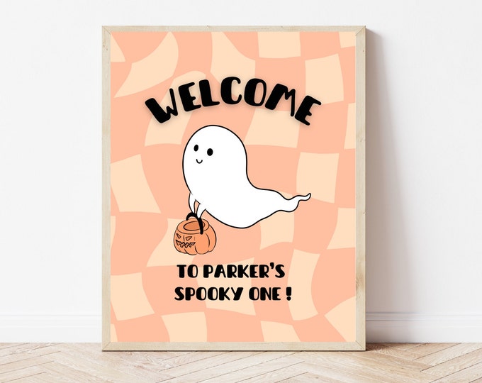 One Spooky Dude Birthday Sign Template, Editable Spooktacular Boys Bday ...