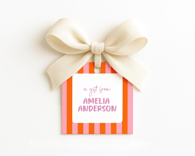 Editable Kids Gift Tags Template | Square Printable Gift Labels ...