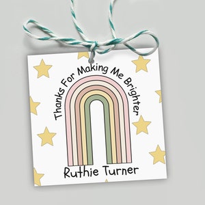 Editable Teacher Appreciation Tag, Teacher Thank You Gift Tag, Teacher ...