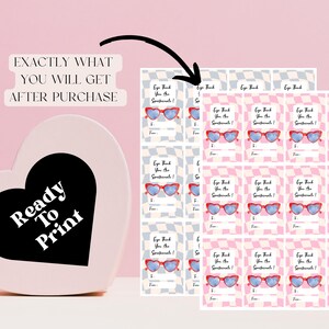 Kids Valentines Tag, Printable Classroom Vday Gift, DIY Valentines ...