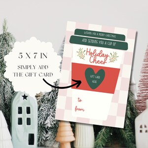 Christmas Coffee Card Holder | Printable Holiday Gift Card Holder ...