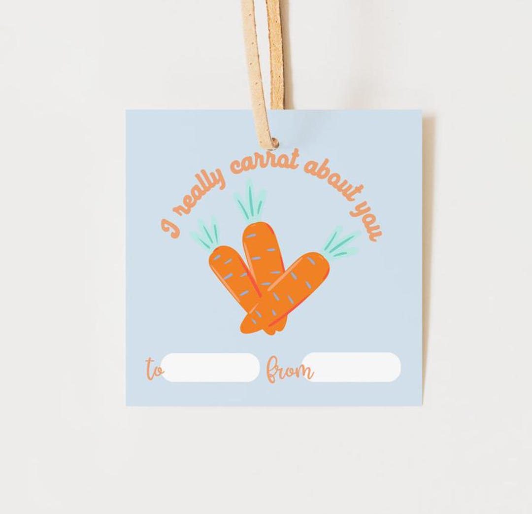 Carrot Easter Tags, Easter Printable, Easter Bunny Tag, Easter Treat ...