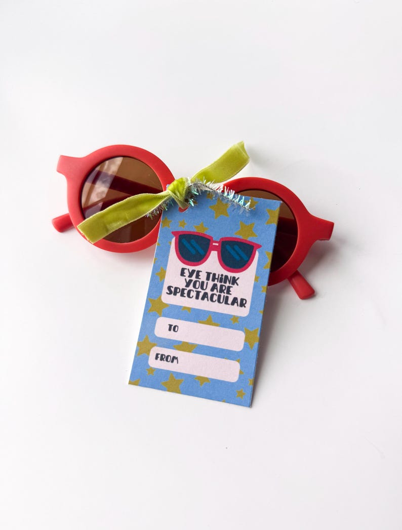 Printable Sunglasses Classroom Gift Tags for Kids - Eye Think You’re ...