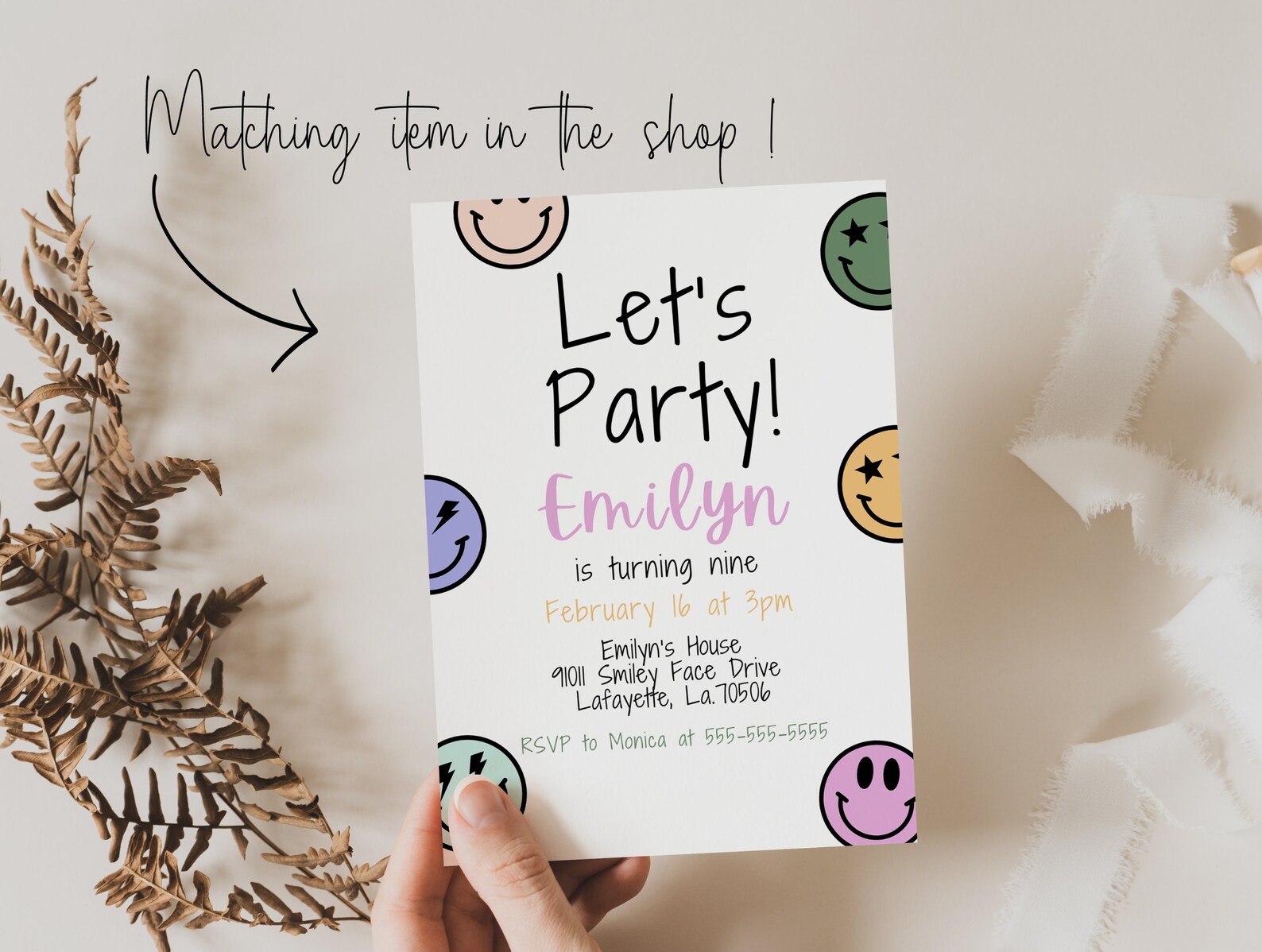 Smiley Face Girl Birthday Party Sign Template, Girls Happy Face Sign ...