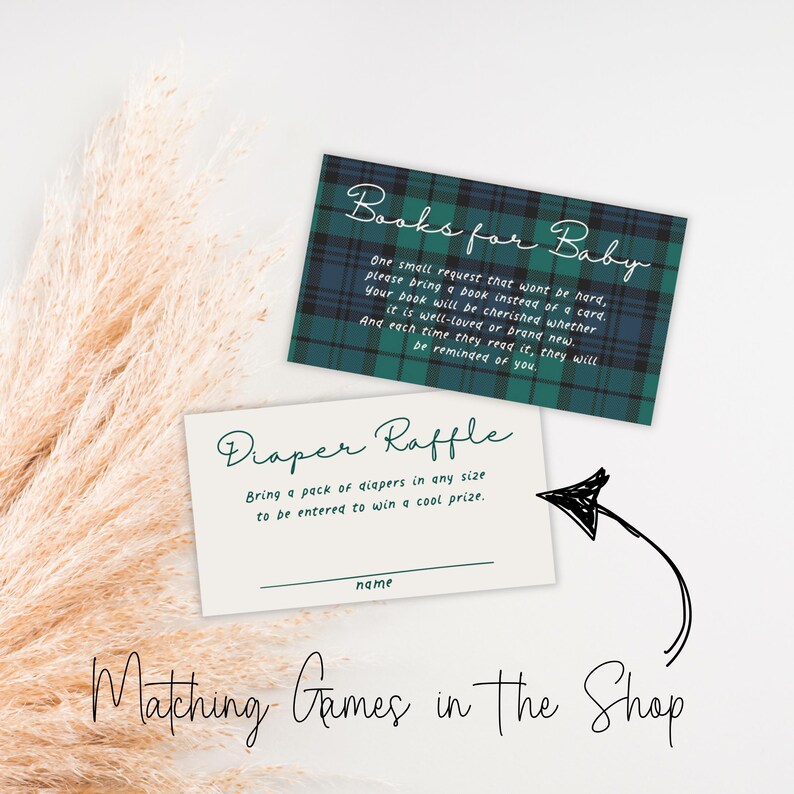 Editable Boys Baby Shower Invitation, Tartan Plaid Downloadable Invite ...