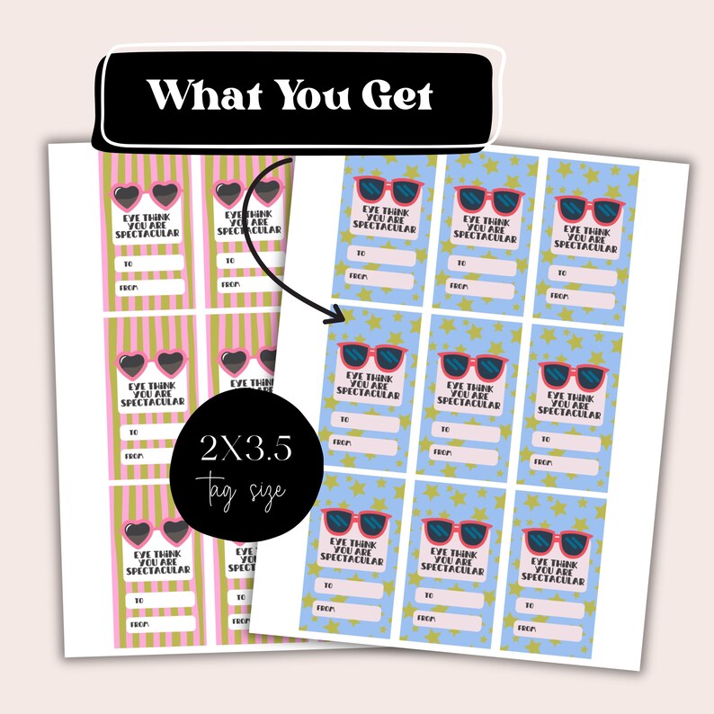 Printable Sunglasses Classroom Gift Tags for Kids - Eye Think You’re ...