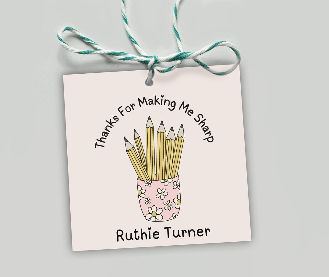 Editable Teacher Appreciation Tag, Teacher Thank You Gift Tag, Teacher ...