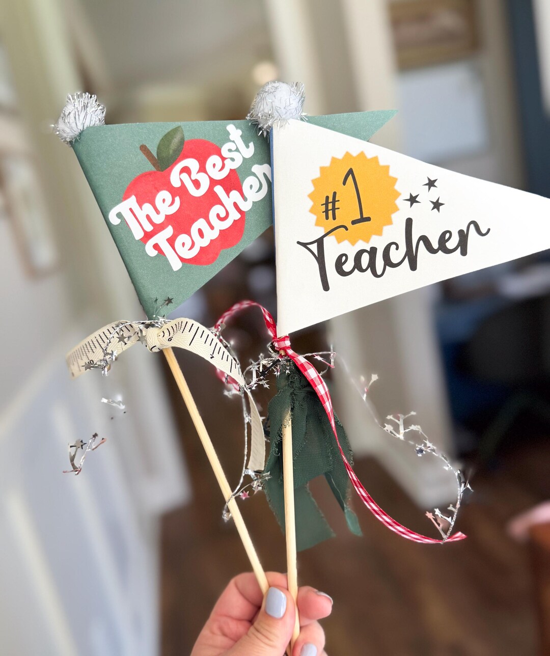 Teacher Appreciation Pennant Flag, Appreciated Teacher Gift ...