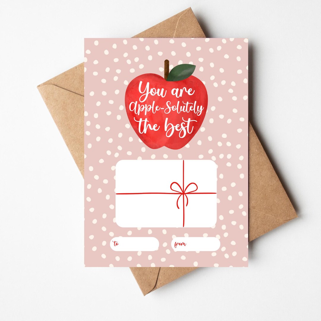 Teacher Appreciation Gift Card Holder, Appreciated Teacher ...