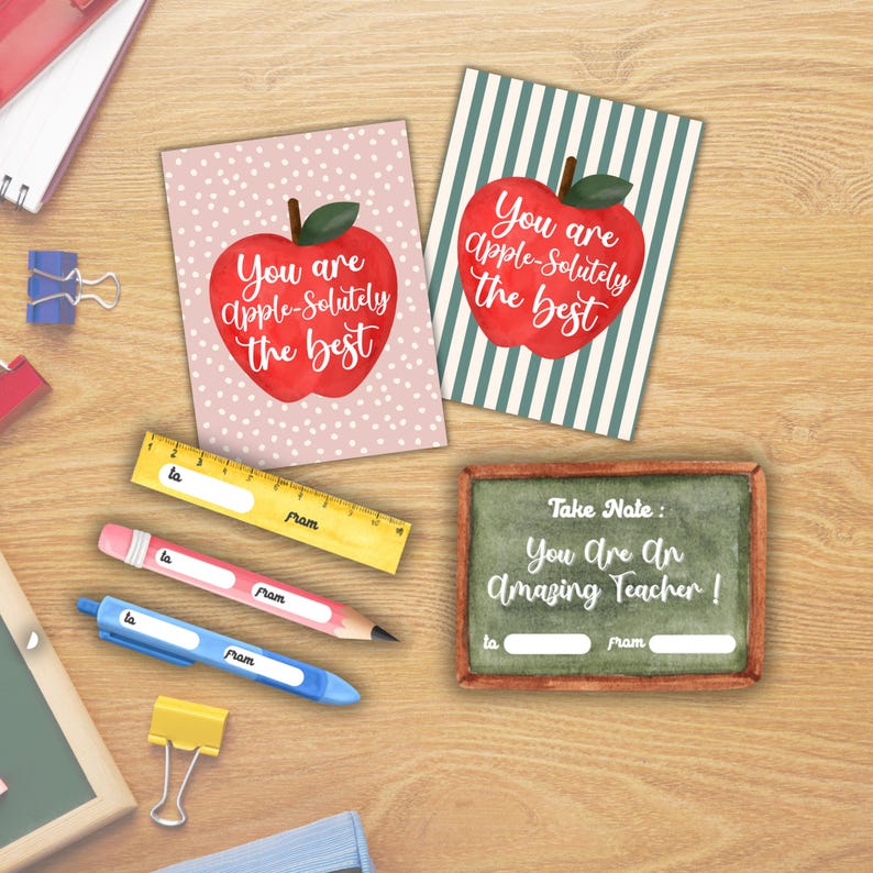 Teacher Appreciation Printable Tags & Flags Set | End of Year Gift Tags ...