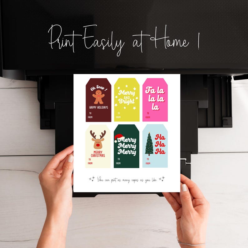 Printable Christmas Gift Tag Bundle | Festive Wrapping Labels for Kids ...