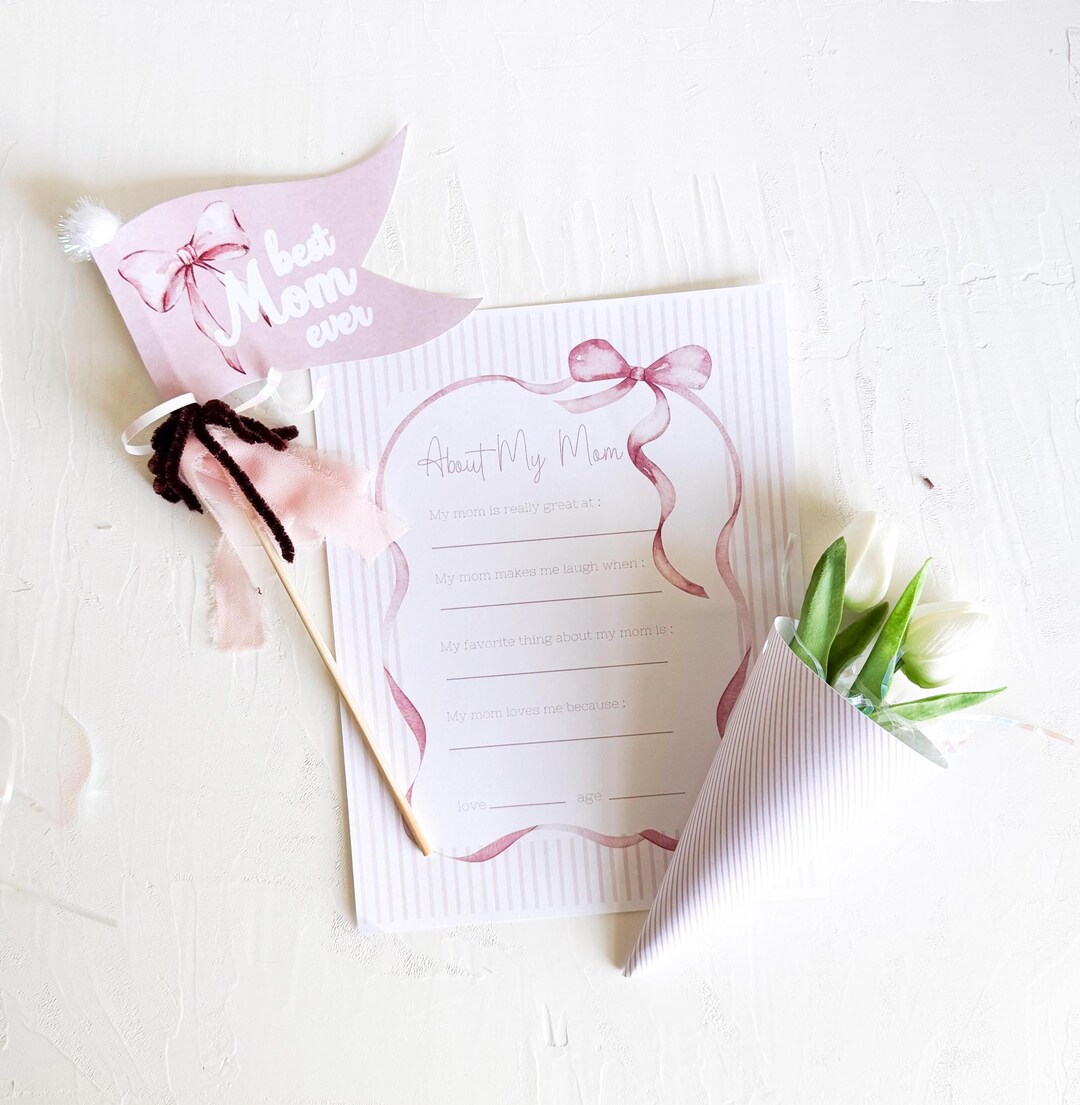 Mother's Day Gift by Kids, Mother's Day Printable Interview, All About ...