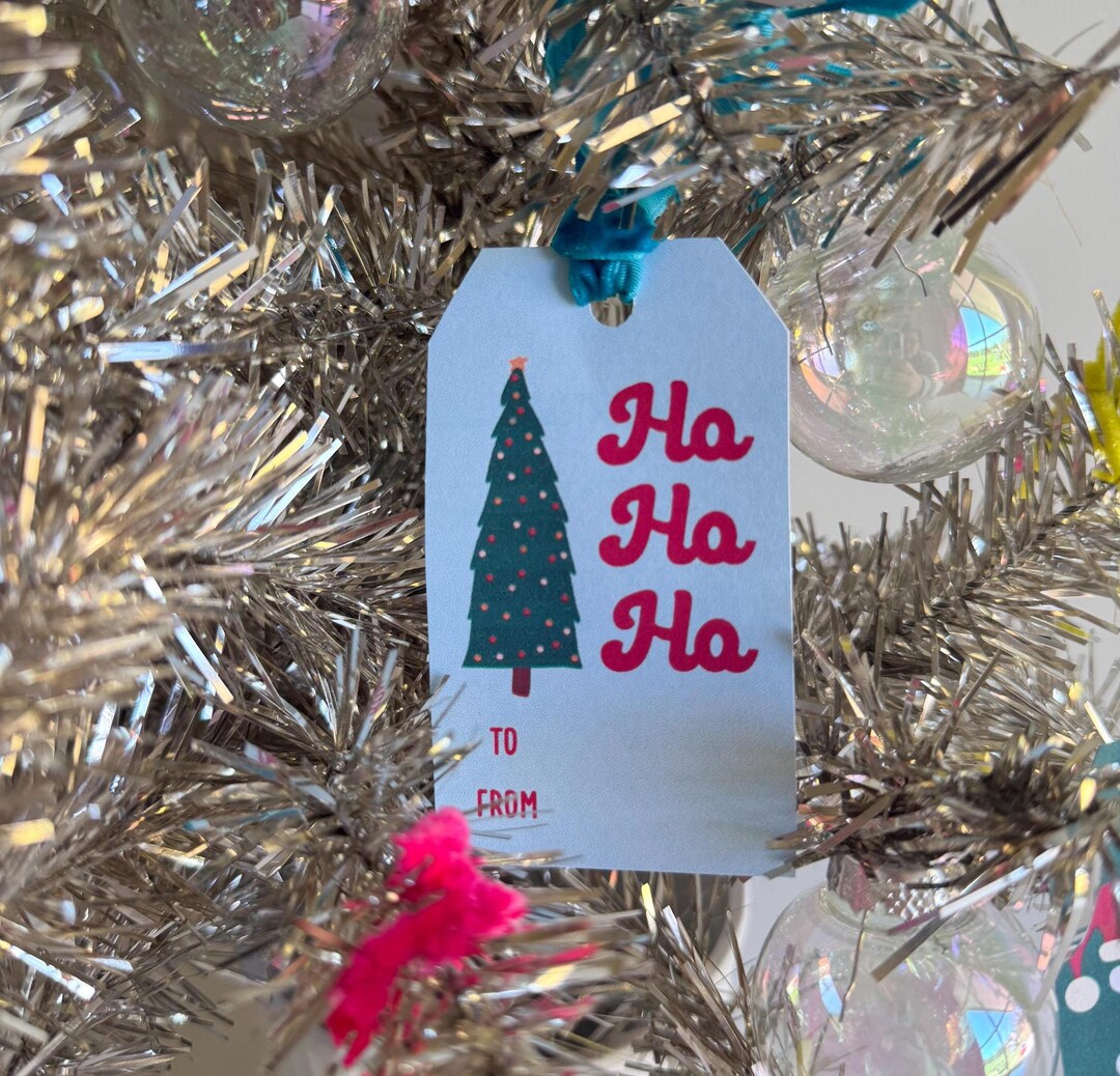 Christmas Gift Tag Printable, Cute Christmas Tree Gift Label, Printable ...
