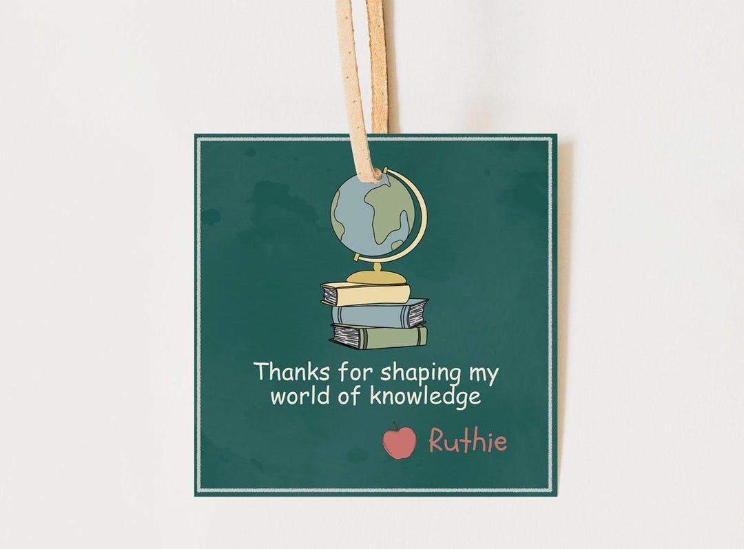 Editable Teacher Appreciation Tag, Teacher Thank You Gift Tag, Teacher ...