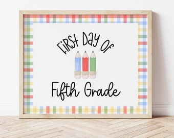 Printable First Day of School Sign Back to School Photo Prop Sign 11x8 ...