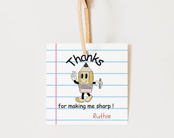 Editable Thank You Teacher Gift Tag, Teacher Appreciation Week, End of ...