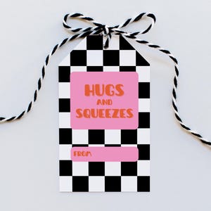 Hugs and Squeezes, Valentine Printable, Squeeze Pouch Valentines Tag ...