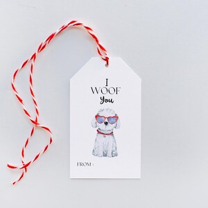 Printable Dog Valentine’s Day Gift Tags | Cute Puppy Valentines for ...