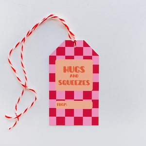 Hugs and Squeezes, Valentine Printable, Squeeze Pouch Valentines Tag ...