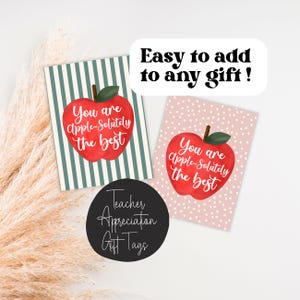 Teacher Appreciation Gift Tag Bundle, Appreciated Teacher Gift ...