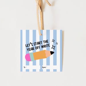 Back to School Gift Tags Pencils, First Day of School Gift Tag, Teacher ...