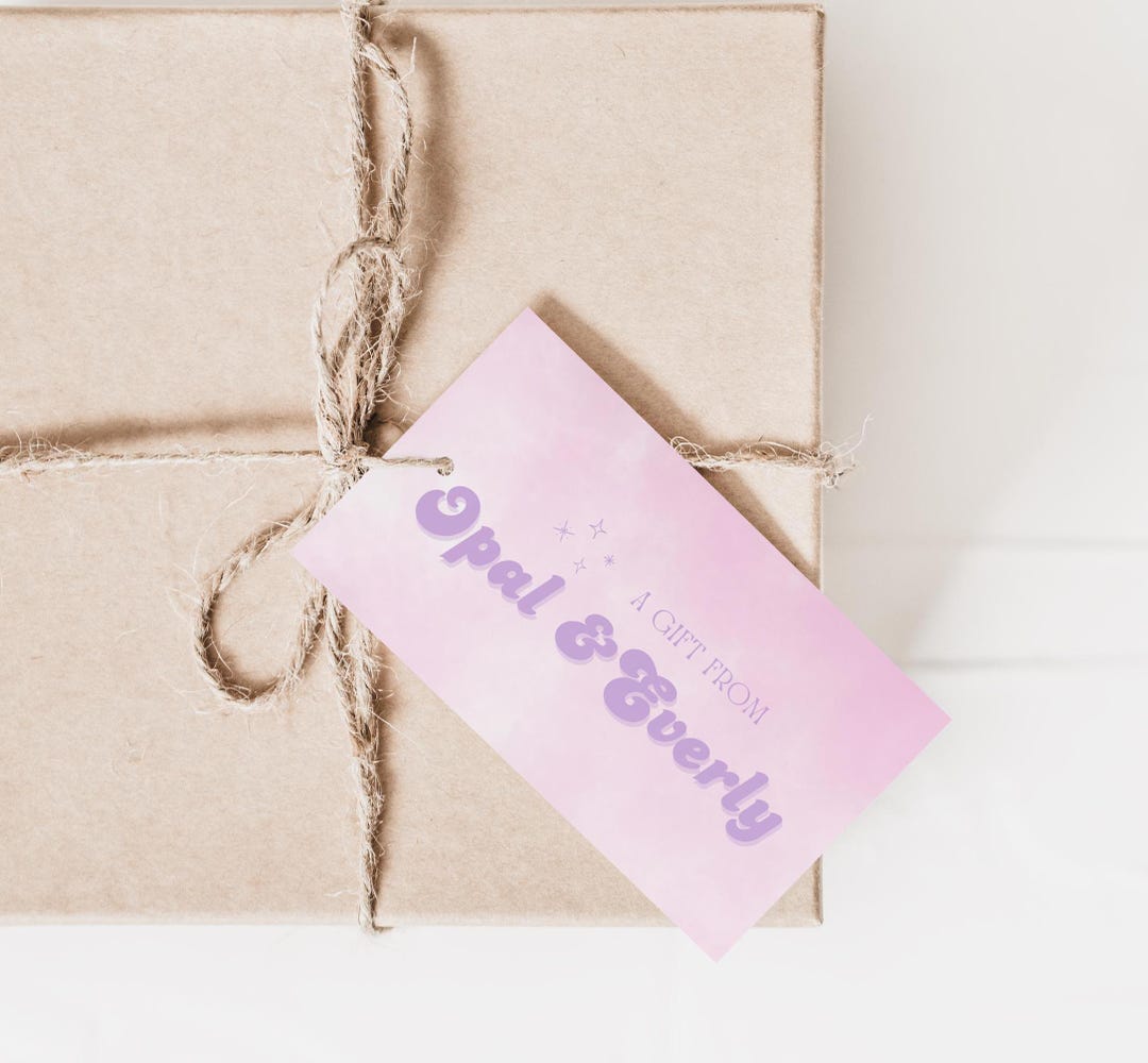 Printable Gift Tags, Girls Tag Template, Birthday Gift Label ...