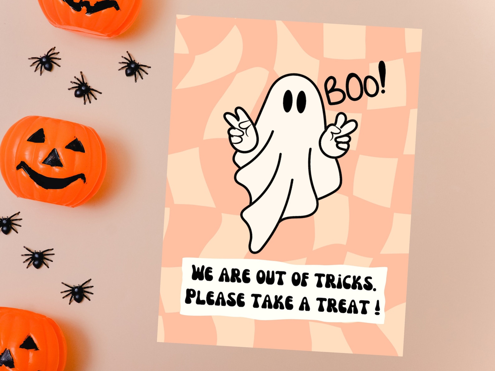 Halloween Trick or Treat Sign, Printable Candy Sign, Trunk or Treat ...