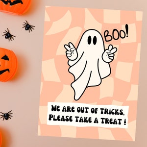 Halloween Trick or Treat Sign, Printable Candy Sign, Trunk or Treat ...