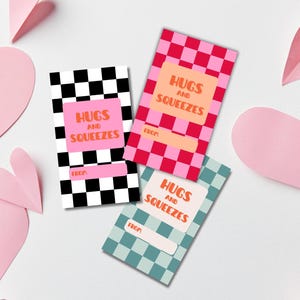 Hugs and Squeezes, Valentine Printable, Squeeze Pouch Valentines Tag ...