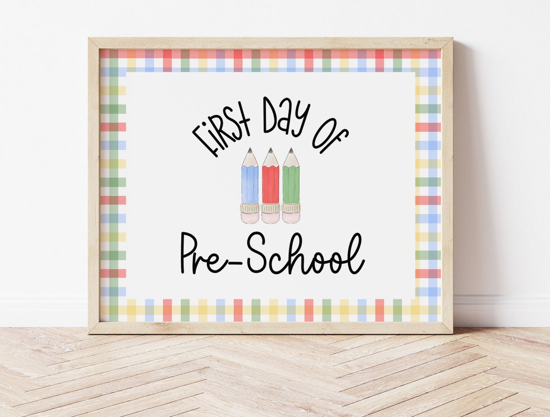 Printable First Day of School Sign | Back to School Photo Prop Sign ...