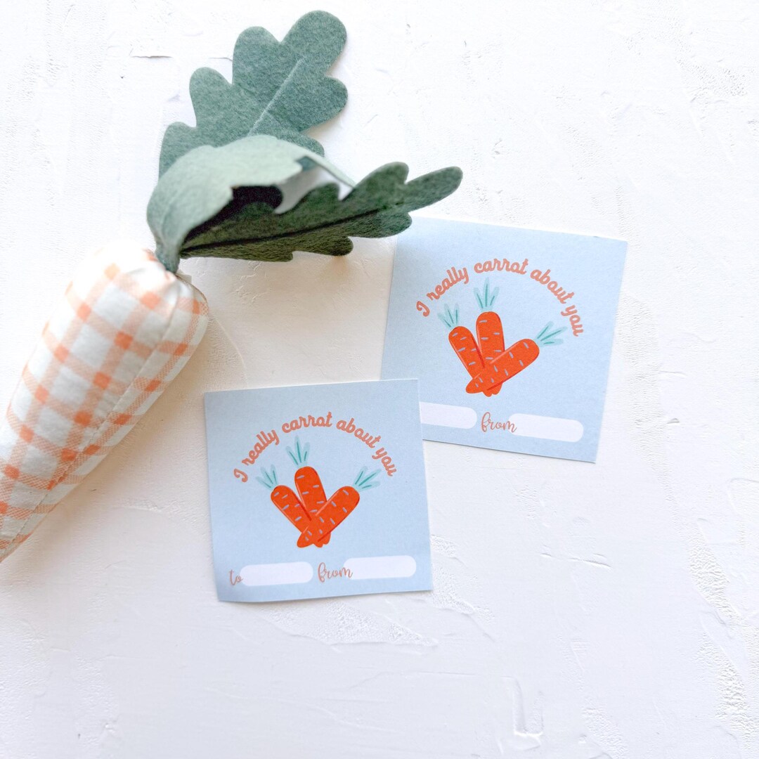 Carrot Easter Tags, Easter Printable, Easter Bunny Tag, Easter Treat ...