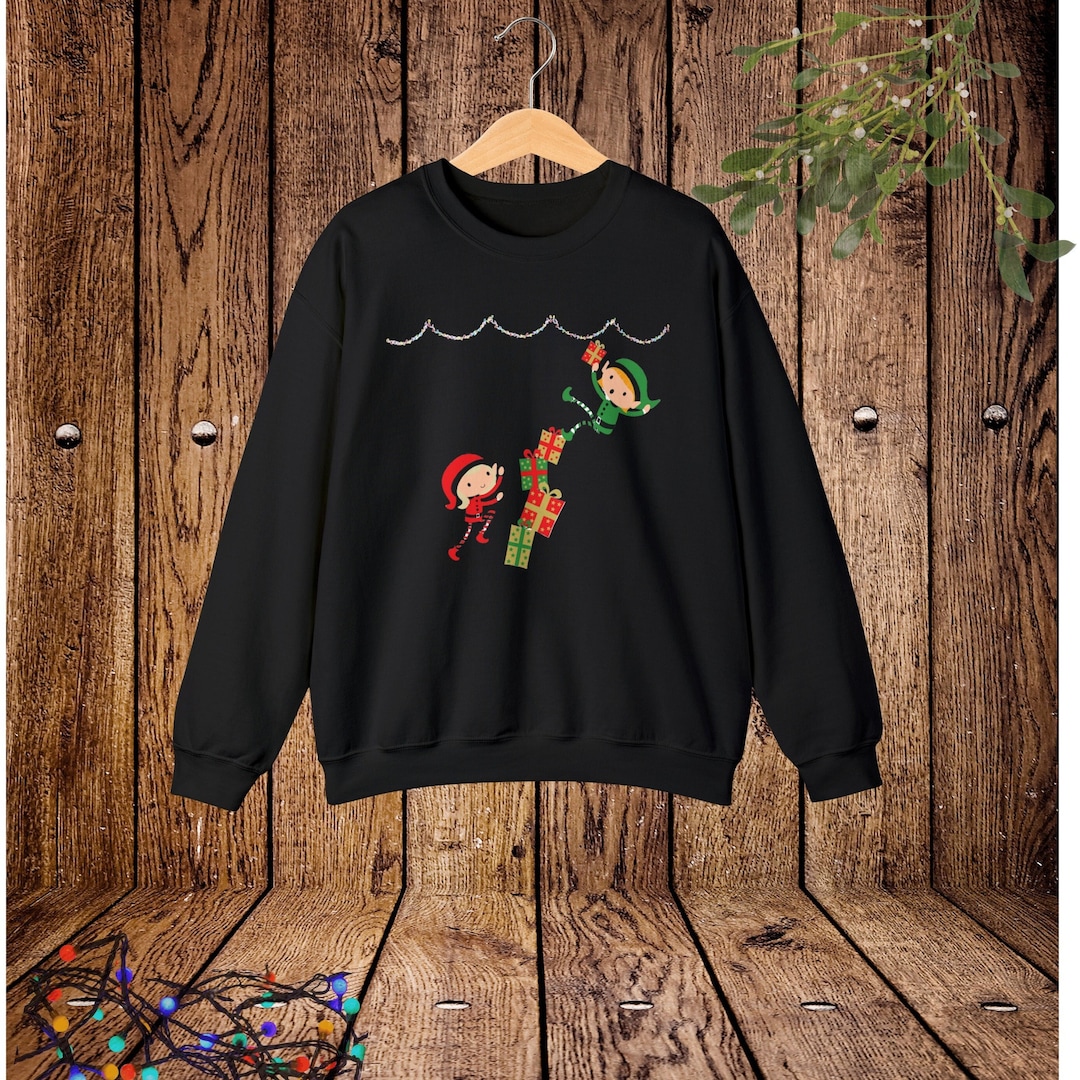 Christmas Elf Sweatshirt Elf on Shelf Sweater Cute Xmas - Etsy