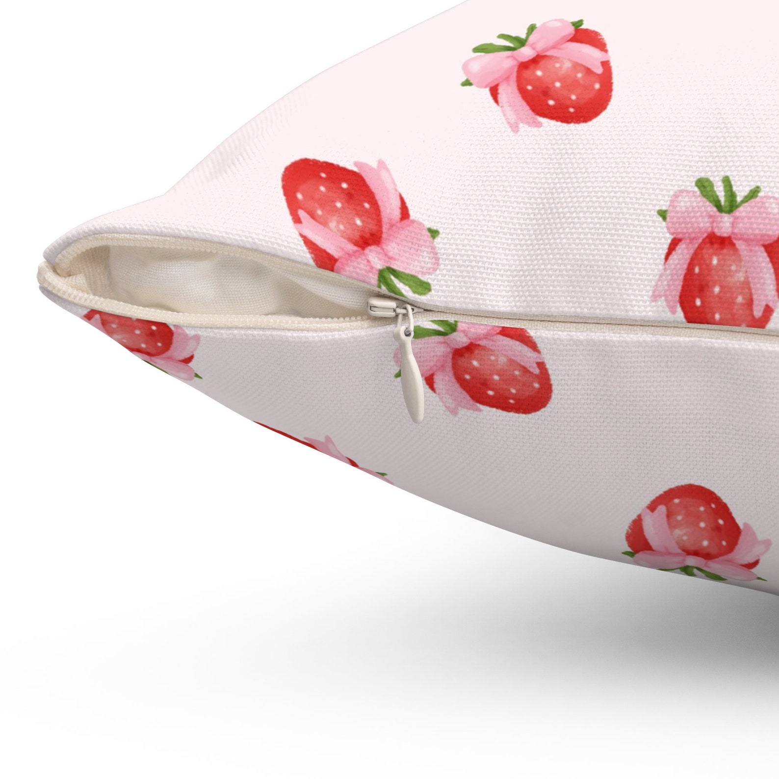 Strawberry Pillow - Large Square Pillows - Bedroom Decor - Coquette ...