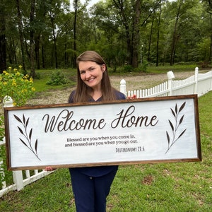 Welcome Home Bible Verse Sign - Etsy