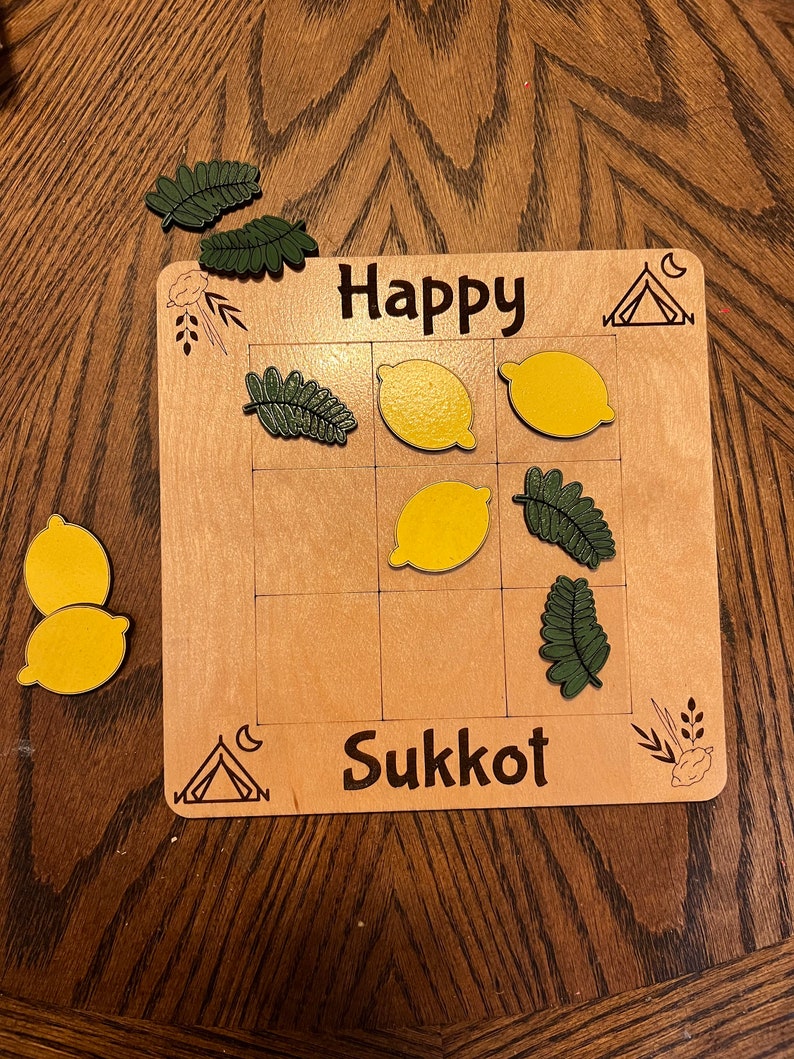 Sukkot Game - Tic Tac Toe - Etsy