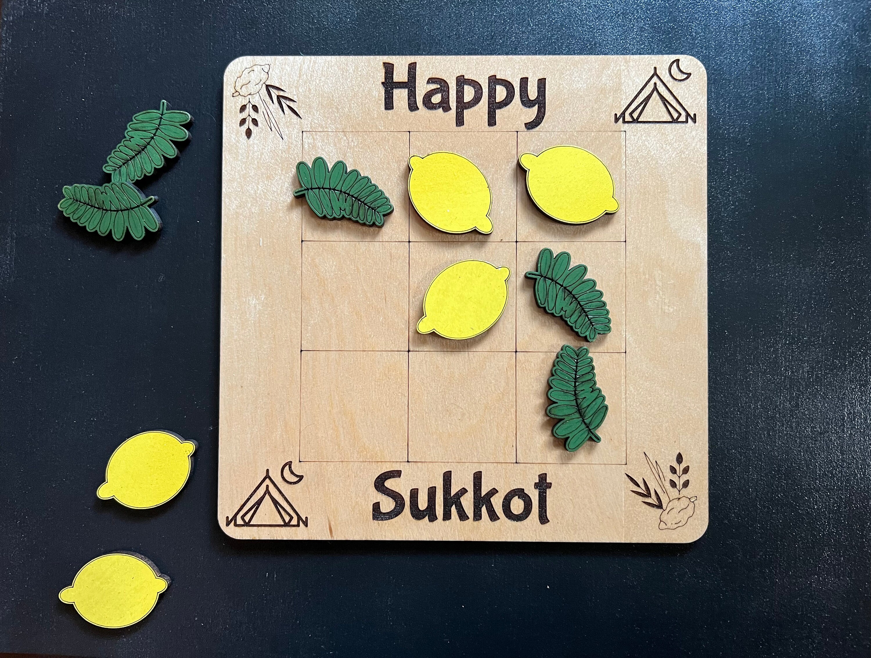 Sukkot Game - Tic Tac Toe - Etsy