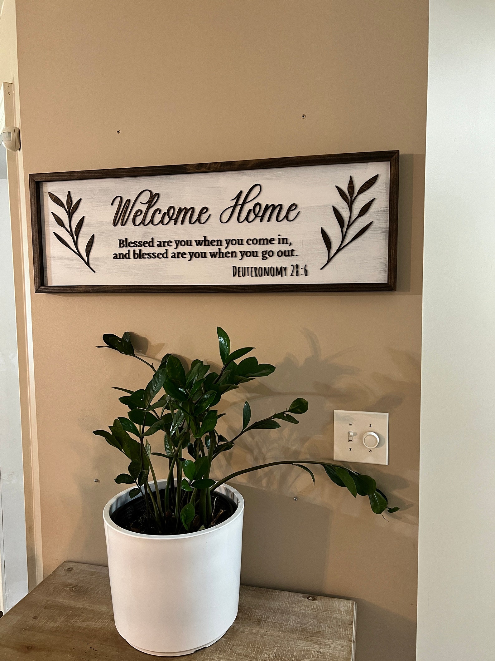 Welcome Home Bible Verse Sign - Etsy