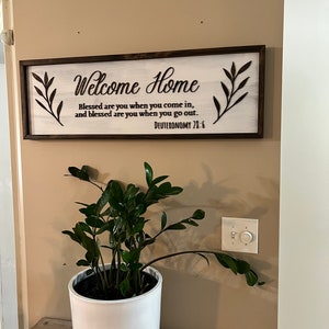 Welcome Home Bible Verse Sign - Etsy