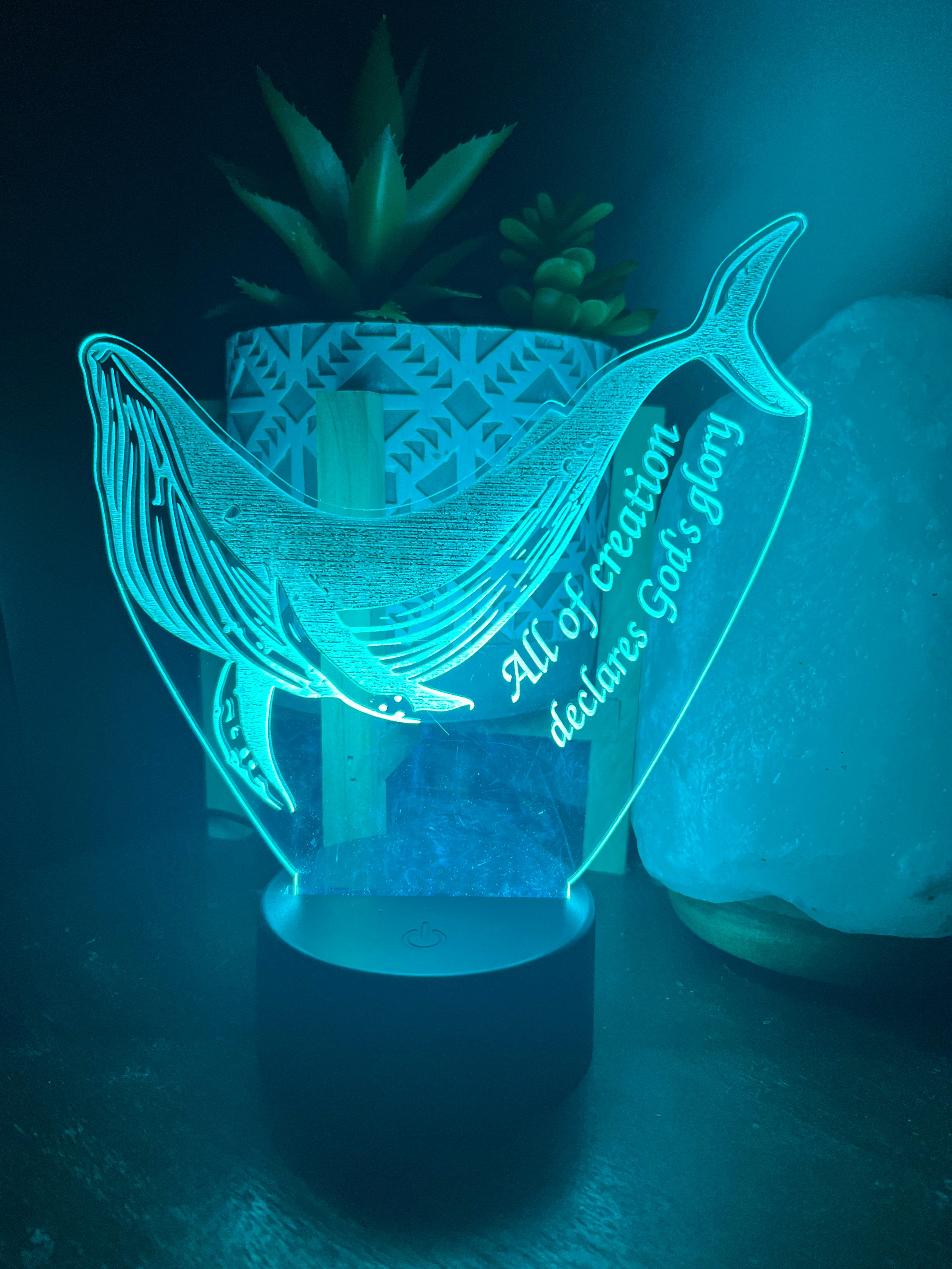 Whale Nightlight for Kids Blue Whale Night Light - Etsy
