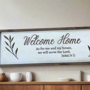 As for Me and My House - Welcome Home Sign - Etsy