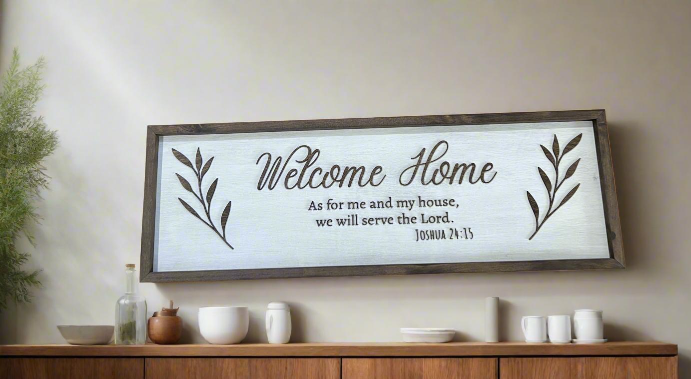 As for Me and My House - Welcome Home Sign - Etsy