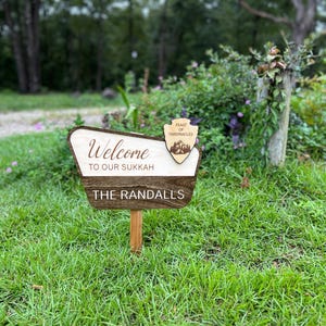 Sukkot Decoration, Customizable Family Name Sign for Feast of ...