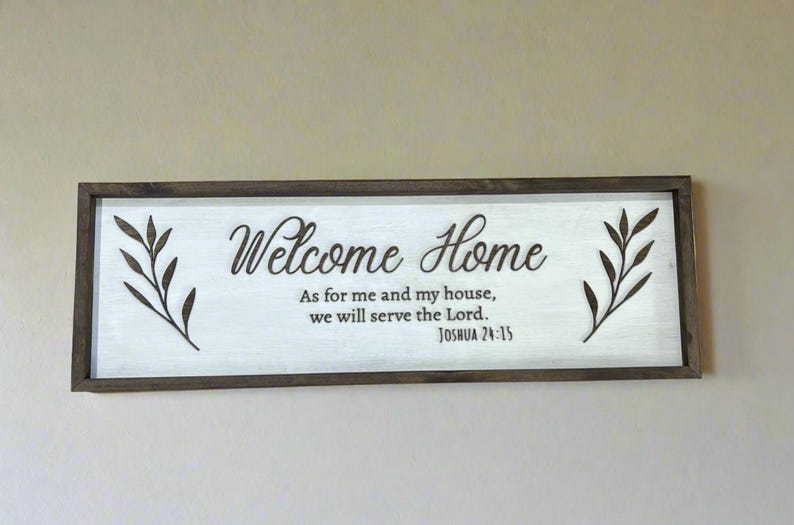 As for Me and My House - Welcome Home Sign - Etsy