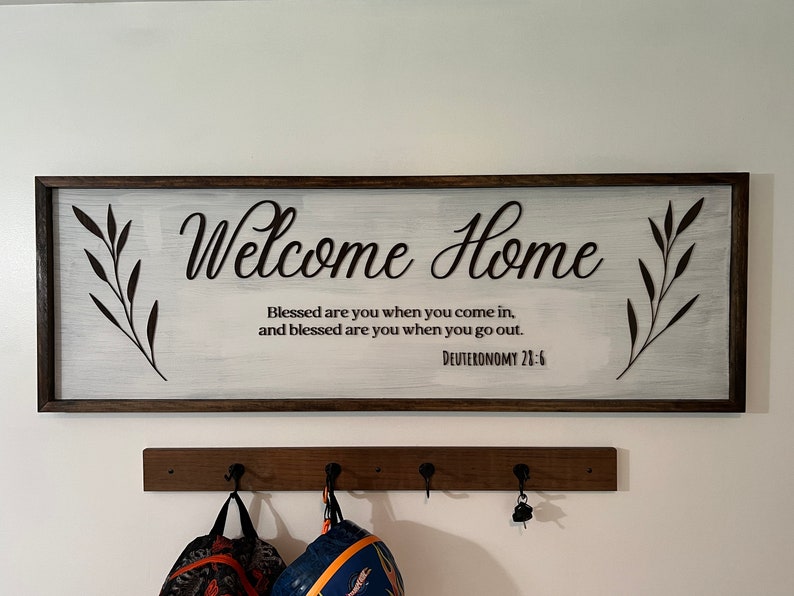 Welcome Home Bible Verse Sign - Etsy